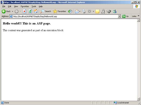 Classic Asp Aspnet
