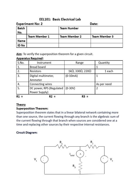 eel101 lab manual e2 network theorems pdf electrical network resistor