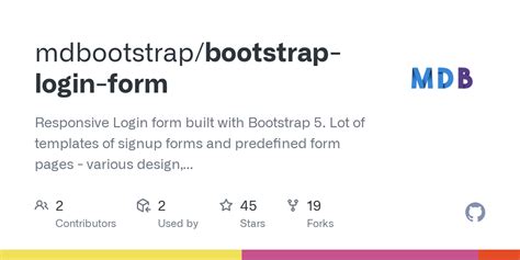 Github Mdbootstrapbootstrap Login Form Responsive Login Form Built