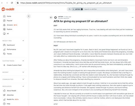 He Gave His Pregnant Girlfriend An Ultimatum And Moved Out After She