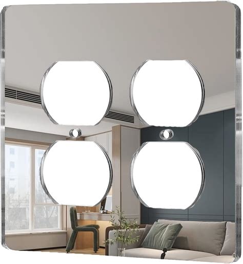 1 Pcs Mirror Outlet Covers Durable Light Switch Plates Acrylic Mirrored