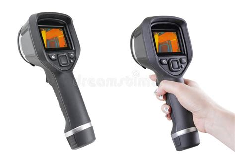 Thermal Imager Isolated On A White Background Monitoring The Temperature Distribution Of The