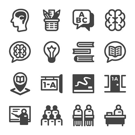 Classroom Icon Set Vector And Illustration 29239742 Vector Art At Vecteezy