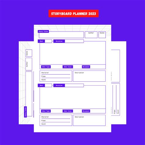 Video Story Board Planner Template For Video Plannerstoryboard