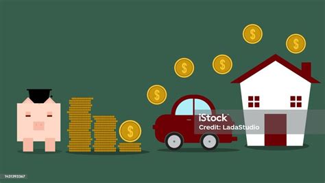 동전이있는 돼지 저금통 부와 성공 개념저축 및 투자 돈 개념 0명에 대한 스톡 벡터 아트 및 기타 이미지 0명 3차원 형태 개념 Istock