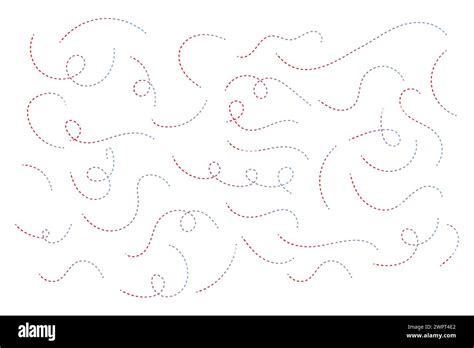 Hand Drawn Dotted Curved Line Shape Vector Stock Vector Image And Art Alamy