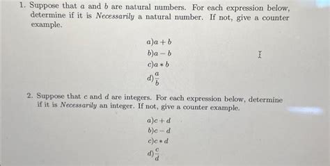 Solved Suppose That A And B Are Natural Numbers For Each Chegg Com