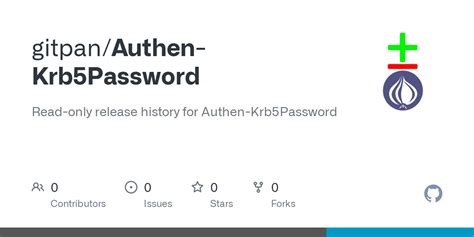 Github Gitpan Authen Krb Password Read Only Release History For