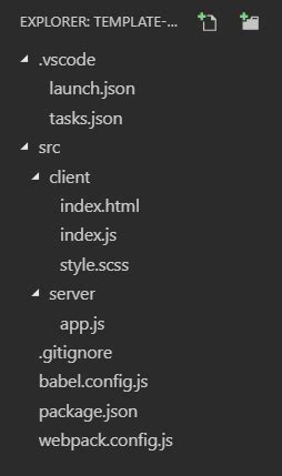 Visual Studio Code Template Webpack Babel Express Server And Client
