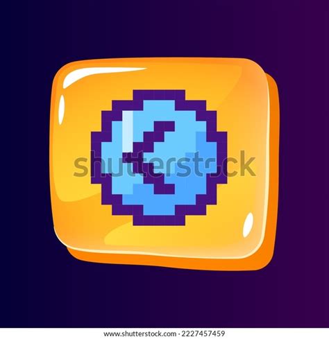 Left Side Pointer Glossy Ui Button Stock Vector Royalty Free