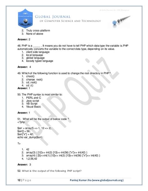 Php Technical Questions
