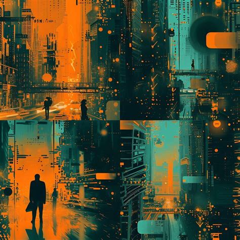 Premium Photo Colorful Cyberpunk Anthropic Augmentation Ads Graphics