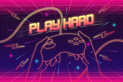 그라데이션 비디오 게임 배경 무료 벡터