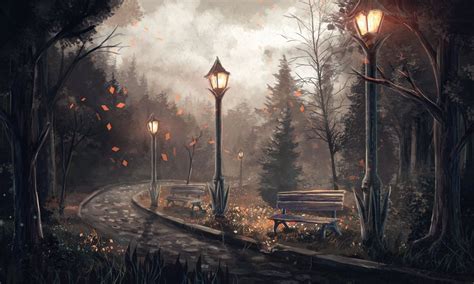 Anime Forest At Night Wallpapers Wallpaper Cave