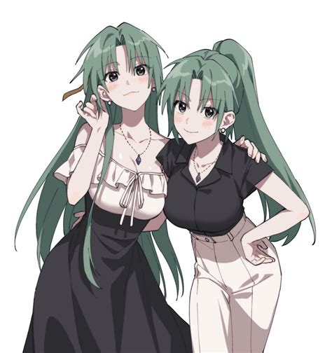 Sonozaki Mion And Sonozaki Shion Higurashi No Naku Koro Ni Drawn By Nonanonnon U Danbooru