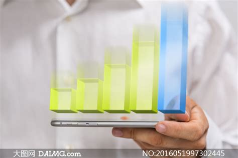 手机上方的柱状统计图创意高清图片大图网图片素材