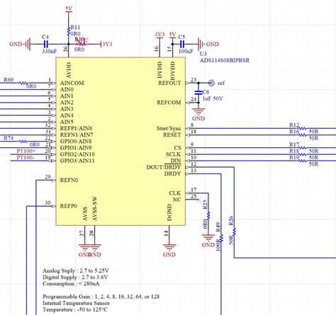 Ads114s08b Strange Value Of Internal Reference And A Constant Error At The Adc Readout Data