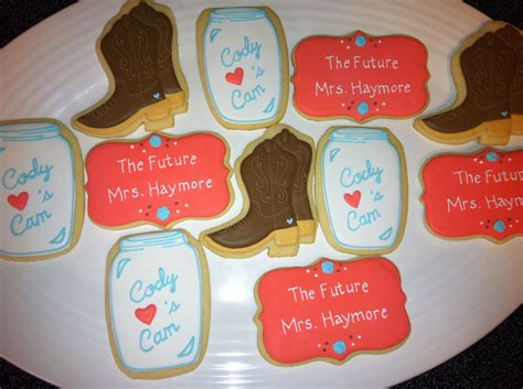 Shabby Chic Country Wedding Cookies Bridal Shower Cookies Bridal