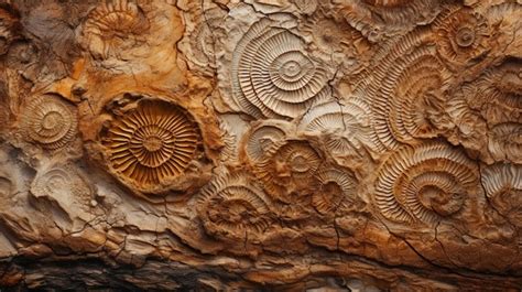 Premium Ai Image Fossilized Stone Background
