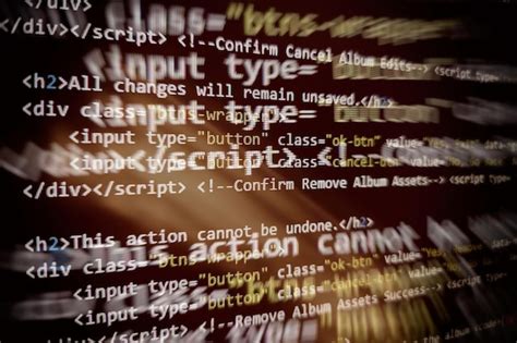 Premium Photo Monitor Closeup Of Function Source Code Abstract It
