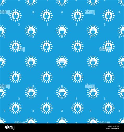 Unplugged Electrical Plug Pattern Vector Seamless Blue Stock Vector