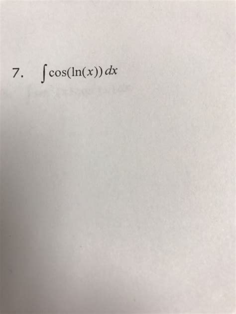 Solved Cos In X Dx Chegg Com