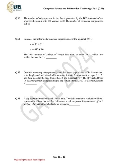 Cs124s5 Gate Exam Pyq For Practice For Itpdf Programming Languages Computing