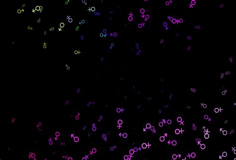 Dark Multicolor Rainbow Vector Background With Gender Symbols 16533217 Vector Art At Vecteezy