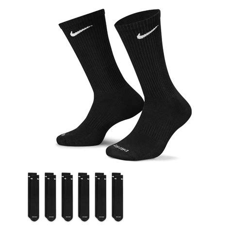 Nike Everyday Plus Cushioned Dri Fit Ankle Training Crew Socks 6 Pack