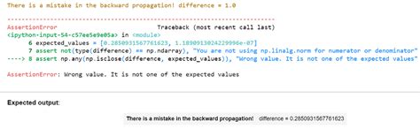 Week1 3rd Assignment Problem In Gradient Check Improving Deep Neural Networks