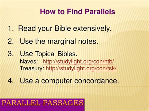 Ppt Parallel Passages Powerpoint Presentation Free Download Id3090666