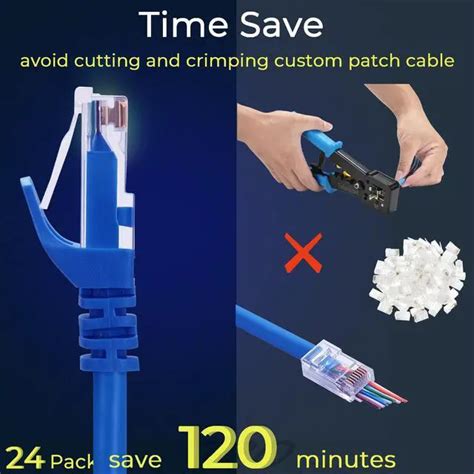 Rapink Patch Cables Cat6 1ft 48 Pack Ethernet Patch Cable 10g Cat 6