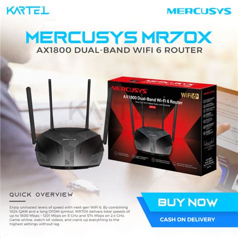 Mercusys MR X AX Gbps Dual Band Gigabit Wi Fi Router Access Point Home Wifi Router