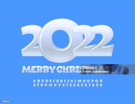 벡터 재미 인사말 카드 메리 크리스마스 2022 백설 공주 알파벳 문자 및 숫자 세트 겨울에 대한 스톡 벡터 아트 및 기타