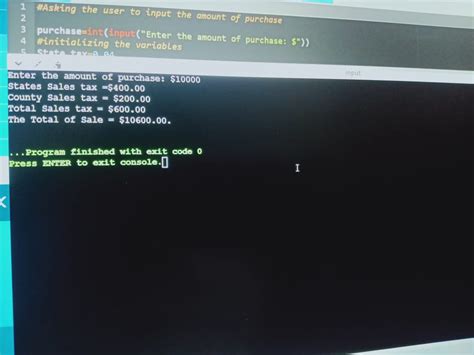 Solved Programming Exercise 6 In Chapter 2 Was The Sales Tax Program