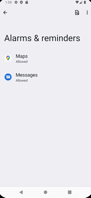 android 12 redirect to alarms and reminders settings not working stack