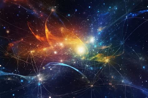 A Visual Representation Of Neural Networks With Interconnected Nodes Stock Illustration