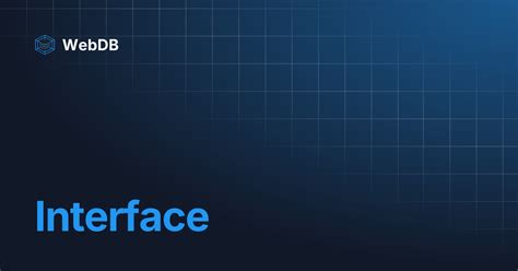 Interface Webdb