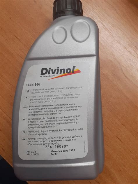 Daruji Za Odvoz Olej Do Převodovky Divinol Fluid 666 Všezaodvoz