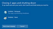 Shutdown Windows Without Prompting Force Shutdown