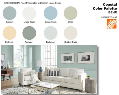 Coastal Chic Behr Paint Color Scheme Prepackaged Professional