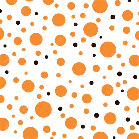 Orange Autumn Halloween Polka Dot Color Pattern Background Orange