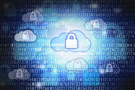 Cloud Computing Security Or Data Protection Stock Image Image Of