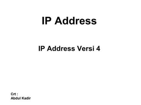 Ip Address Dan Subnettingpptx