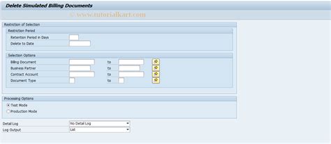 Fkkinvbill Sim Del Sap Tcode Delete Simulated Billing Documents