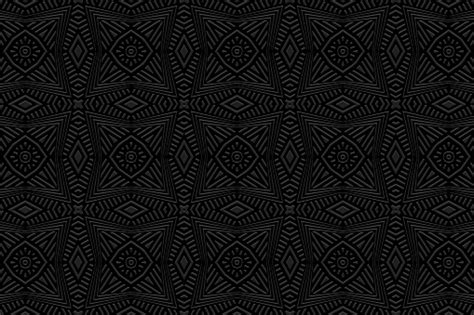 엠보싱 민족 블랙 배경 트렌디 한 커버 디자인 아르 데코 스타일 기하학적 흑백 3d 패턴 국가 맛 0명에 대한 스톡 벡터 아트 및 기타 이미지 Istock