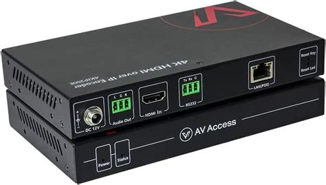 AV Access 4K HDMI Extender Over TCP IP AV Over IP Encoder With Video Wall Up To 8X8 395ft