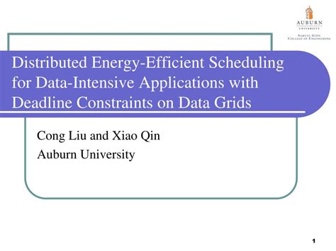 Ppt Distributed Energy Efficient Scheduling For Data Intensive Applications With Deadline