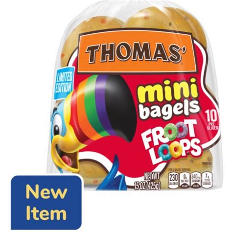 Thomas Froot Loops Mini Bagels 10 Pc 15 Oz Frys Food Stores