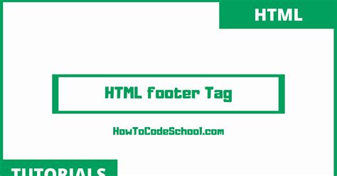 html footer tag